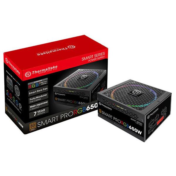 FUENTE 650W THERMALTAKE SMART BX1 80 PLUS BRONZE RGB
